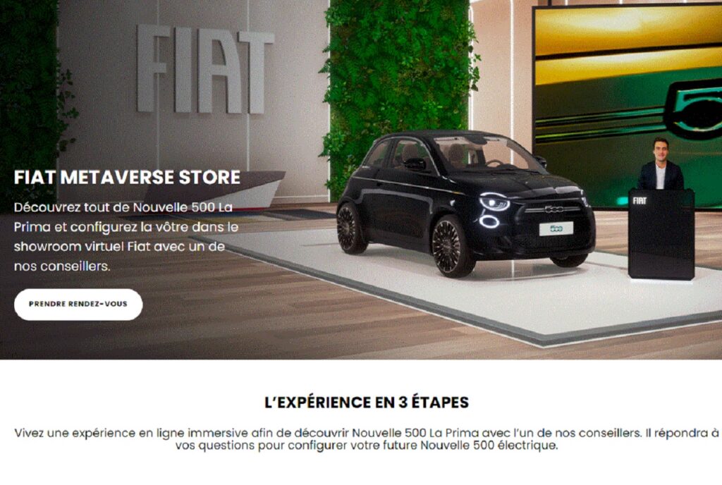 Fiat France lance son showroom virtuel dans le métavers - Journal Auto